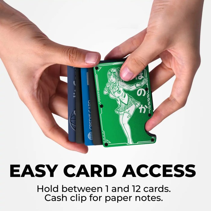 RFID Blocking Metal Wallet - Anime Girl | Best RFID Wallets