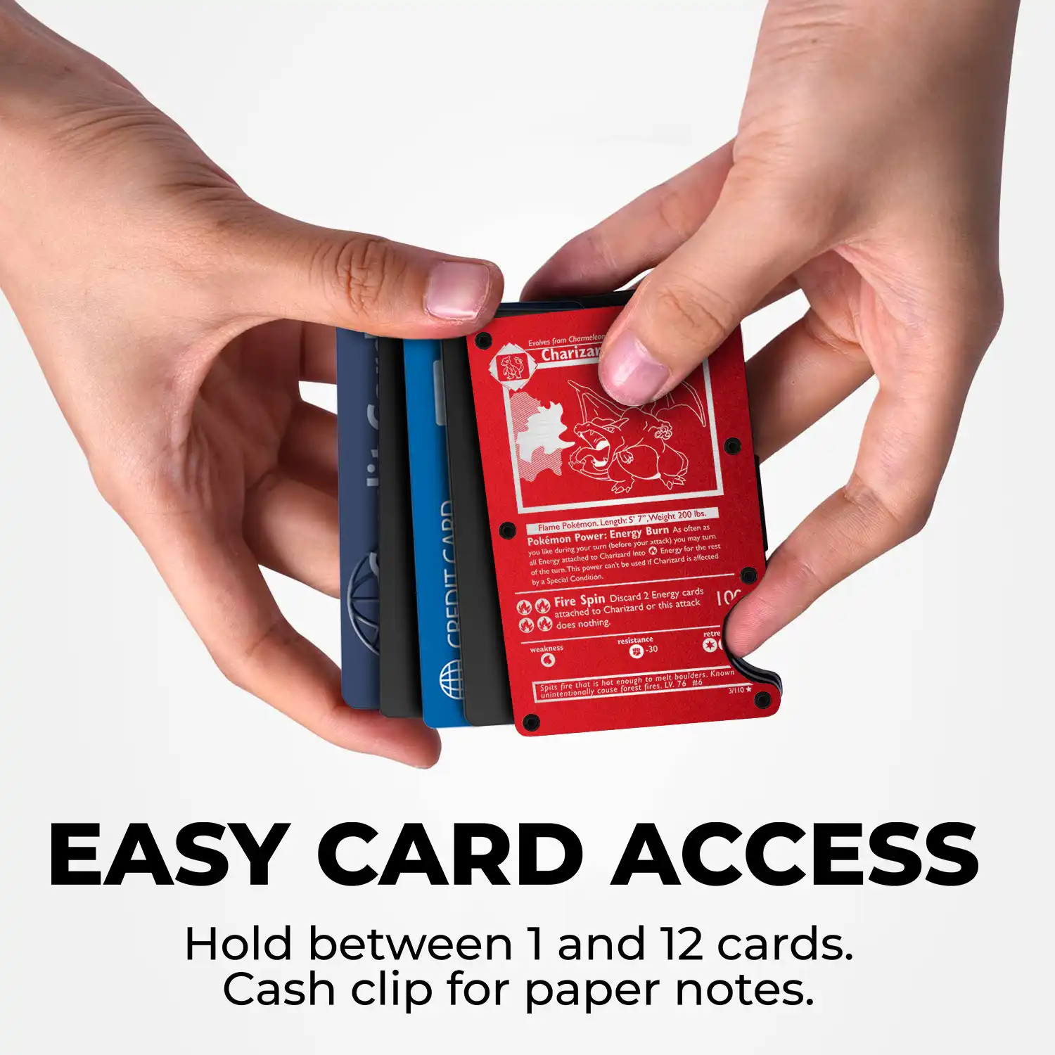 RFID Metal Wallet – Base Set Charizard - GuardianWallets