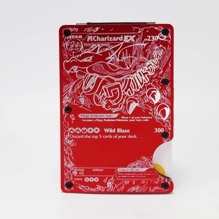 RFID Metal Wallet - Mega Charizard - GuardianWallets