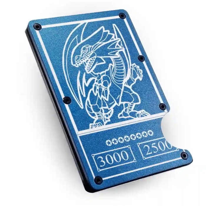 RFID Metal Wallet - Blue Eyes Anime Art - GuardianWallets