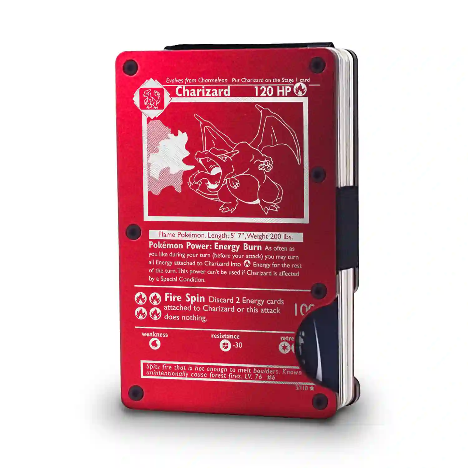 RFID Metal Wallet – Base Set Charizard - GuardianWallets