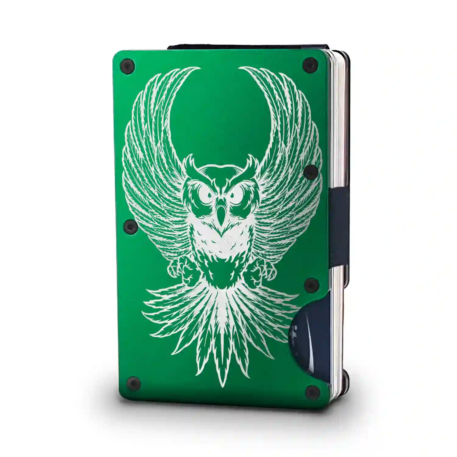 RFID Metal Wallet - Leaf Owl - GuardianWallets