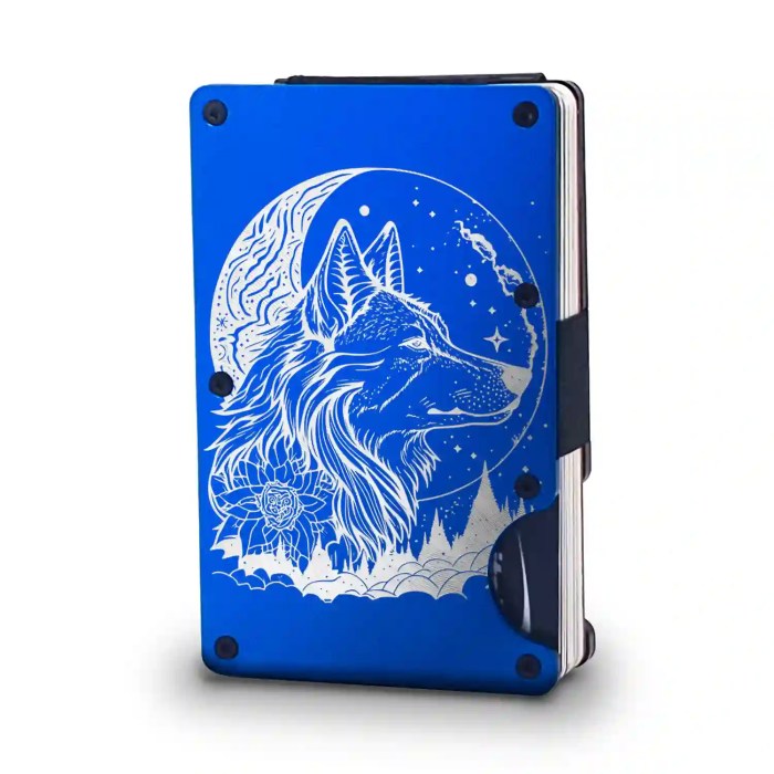RFID Blocking Metal Wallet - Wolf Moon | Best RFID Wallets